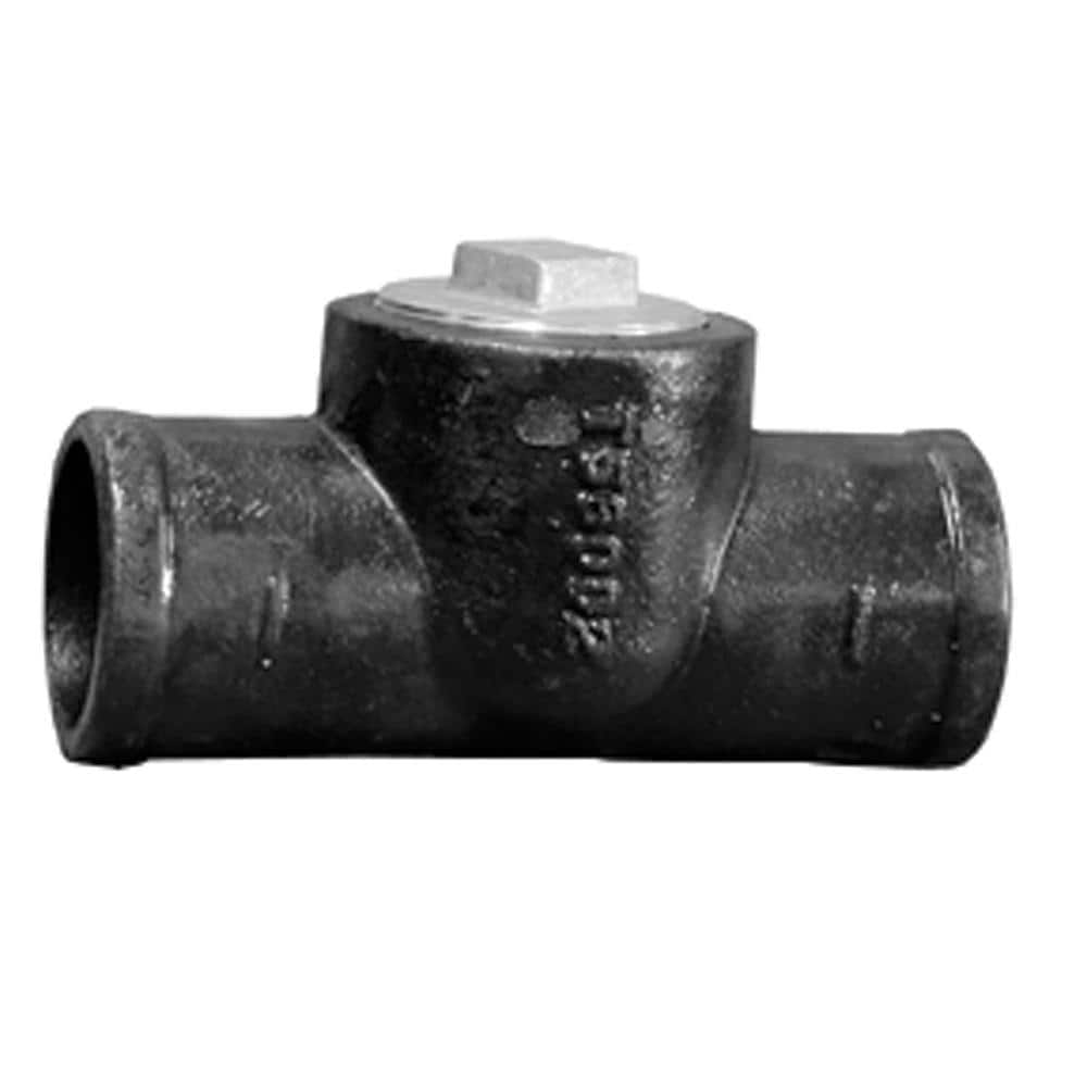 JONES STEPHENS 2 in. x 2 in. Cast Iron No Hub Test Tee with Plug - 6-3/ ...