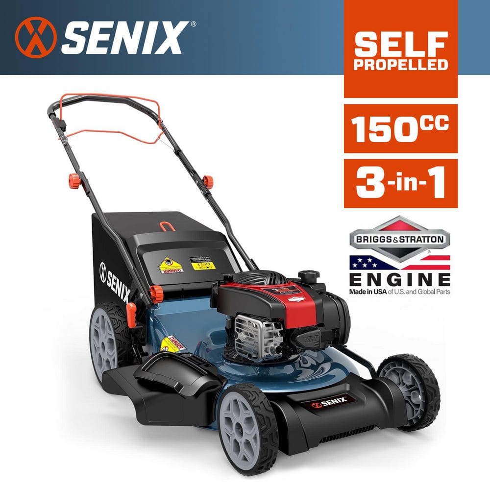 Senix 22 in. 150cc 4-Cycle Briggs and Stratton Gas Self-Propelled Lawn ...