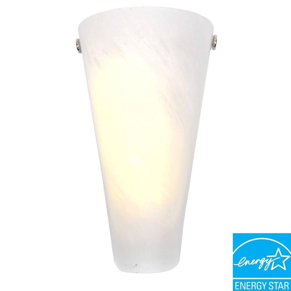 Its Exciting Lighting Wall Mounted Indoor/Outdoor Frosted Marbleized ...