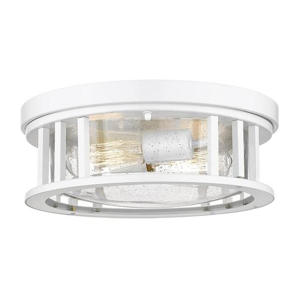 Modern Glass Fluorescent Flush Kitchen Ceiling Light | Shelly Lighting