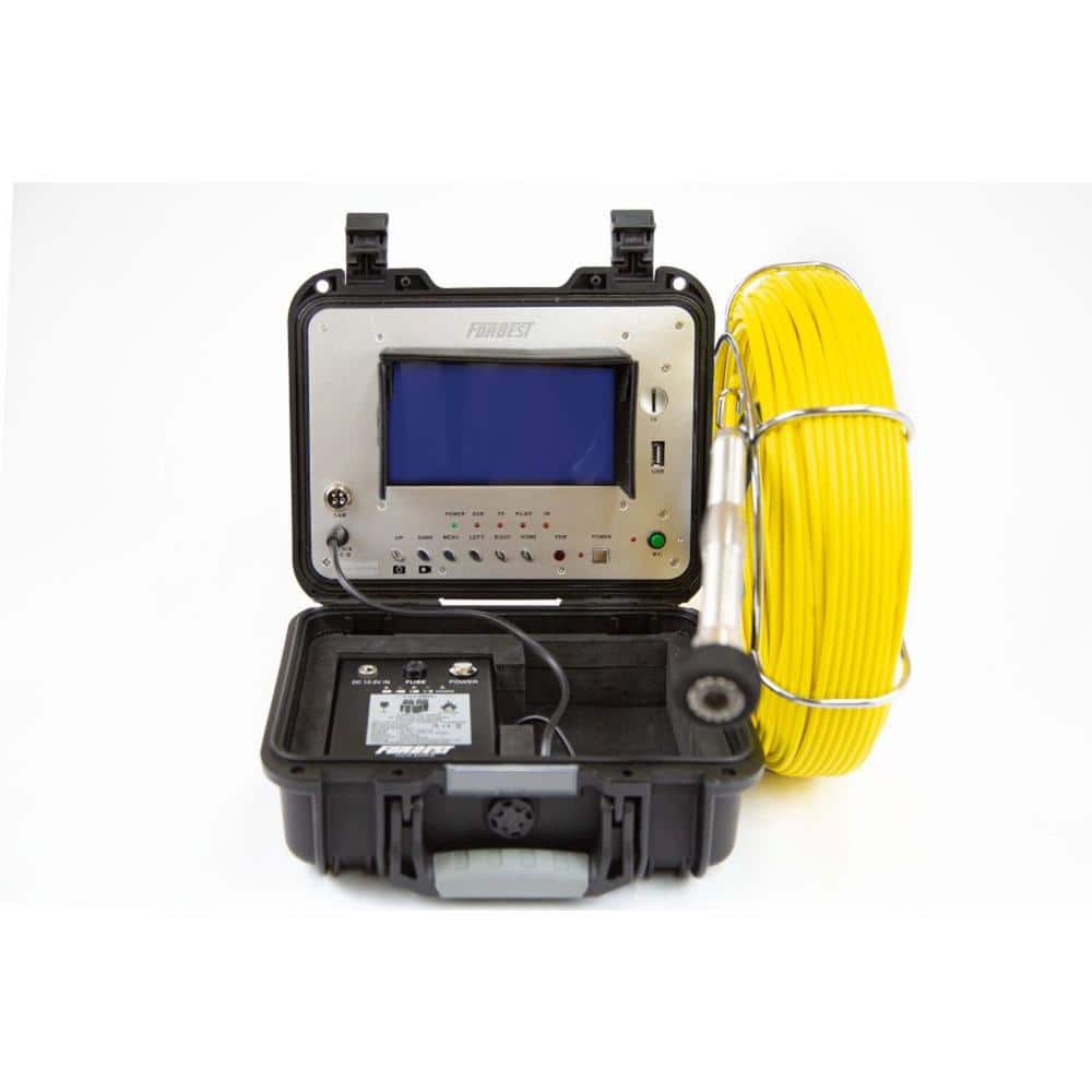 FORBEST 130 ft. W/Footage Counter, Color Sewer/Drain/Pipe Inspection ...