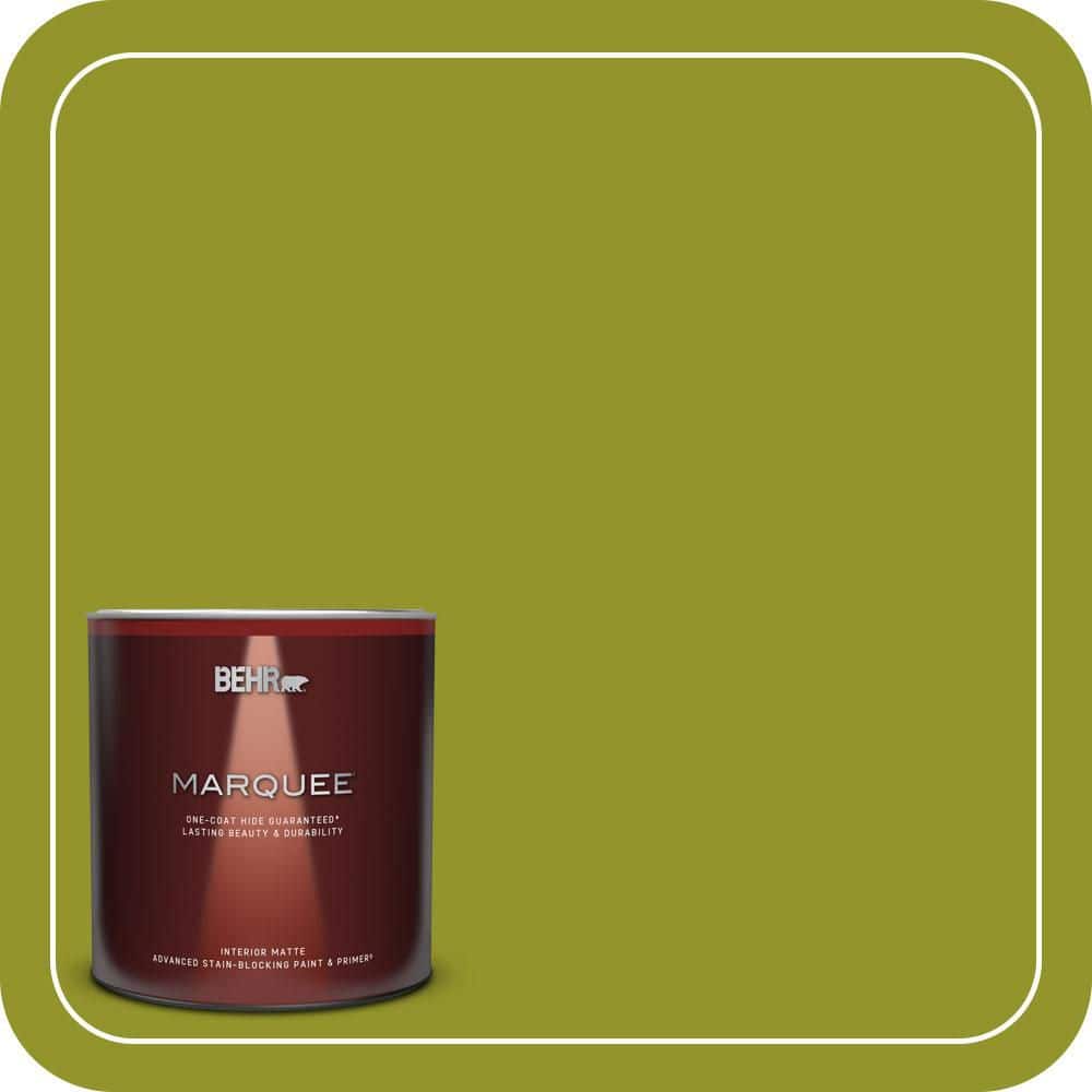 BEHR MARQUEE 1 qt. #P350-7 Lazy Lizard Matte Interior Paint & Primer ...
