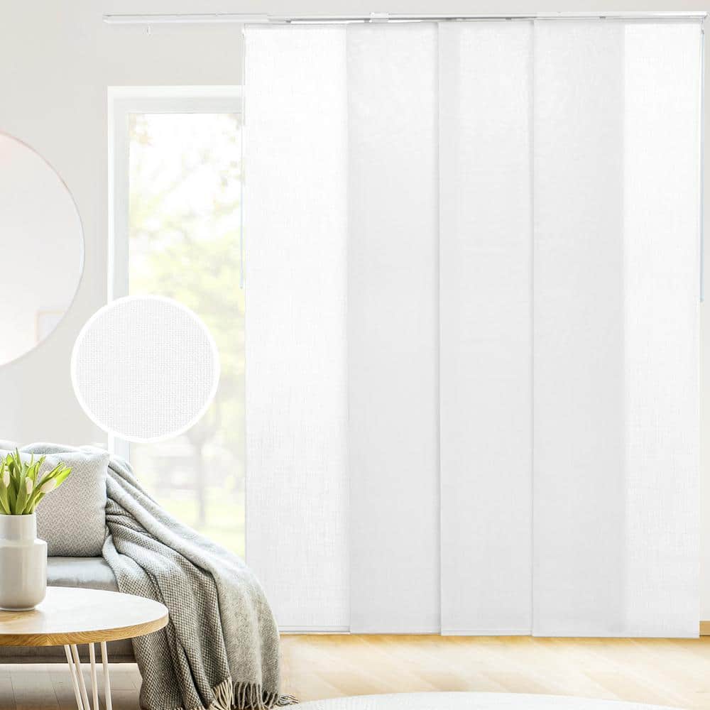 Chicology Skyrise Cut-to-Size White Light Filtering Adjustable Sliding ...