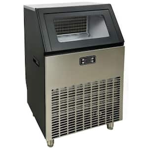 Coolake 26 in. Wide 320 lbs. Full Size Cube Freestanding Commercial Ice ...