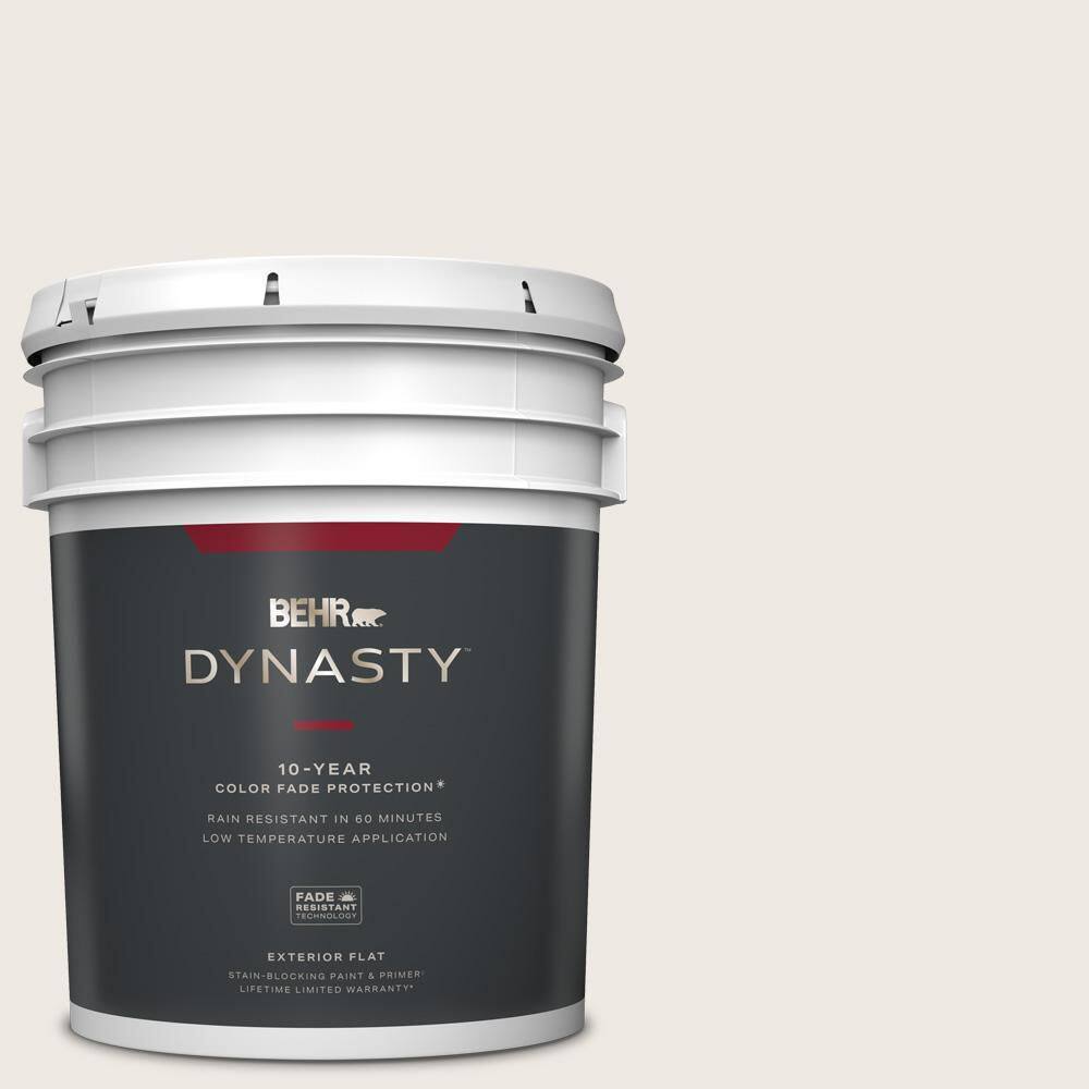 BEHR DYNASTY 5 gal. #BWC-06 Solid Opal Flat Exterior Stain-Blocking ...