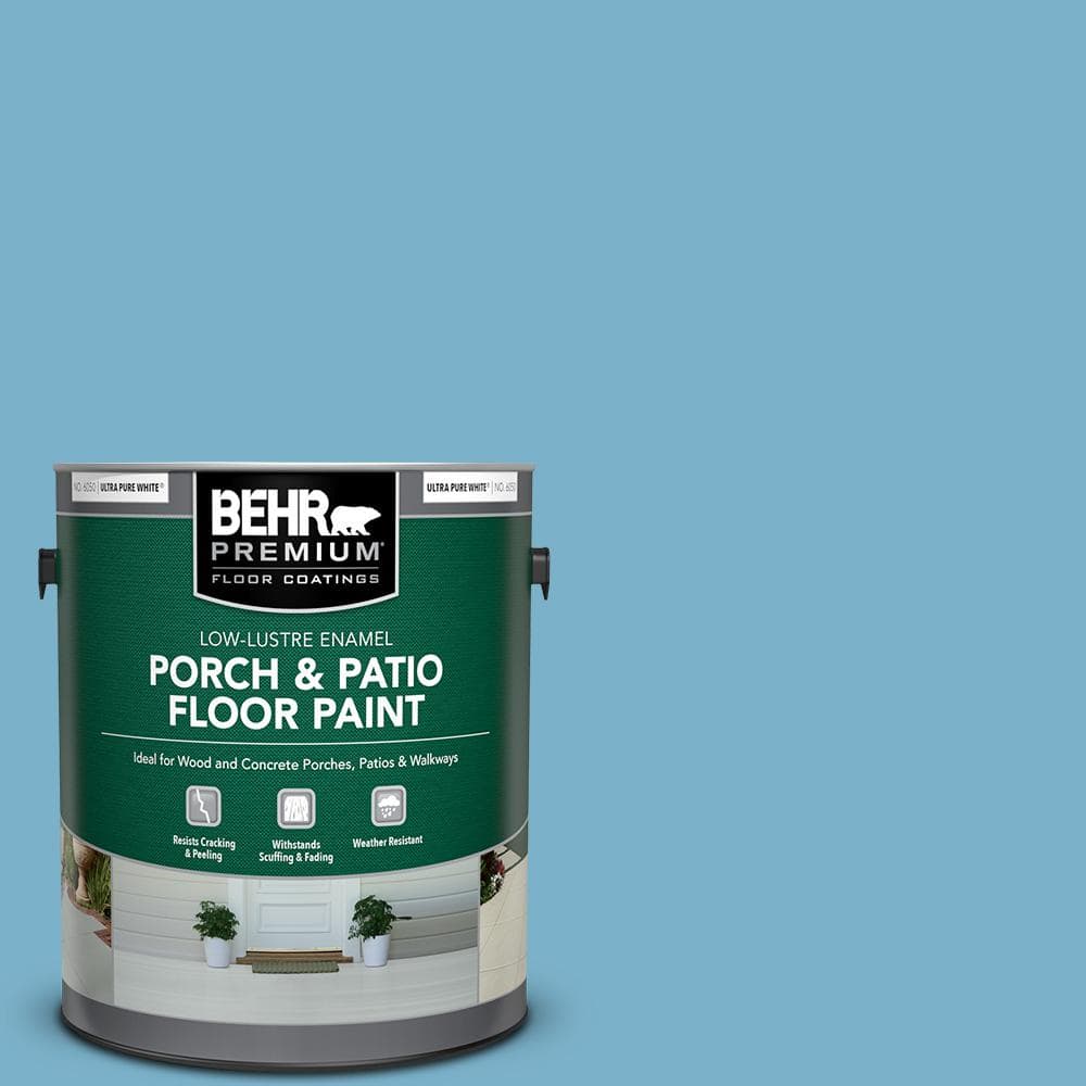 BEHR PREMIUM 1 gal. #M490-4 Frisky Blue Low-Lustre Enamel Interior ...