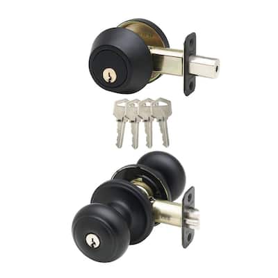 Black - Knob Combo Packs - Door Lock Combo Packs - Door Locks - The ...