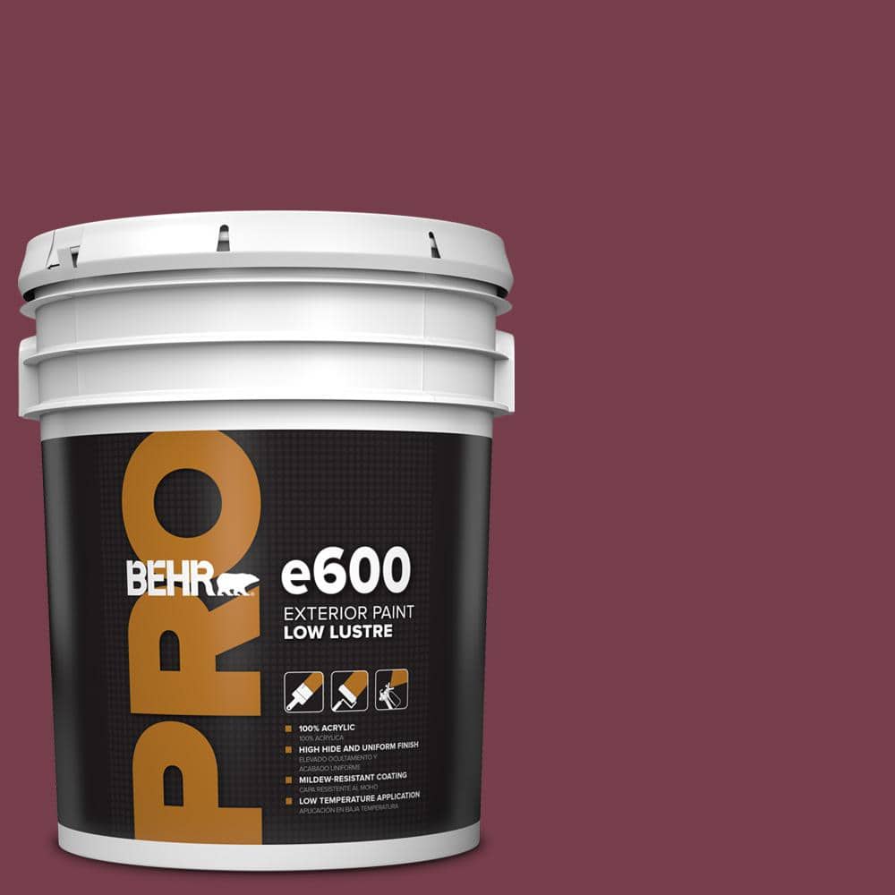 BEHR PRO 5 gal. #ICC-110 Vintage Merlot Low Luster Exterior Paint ...