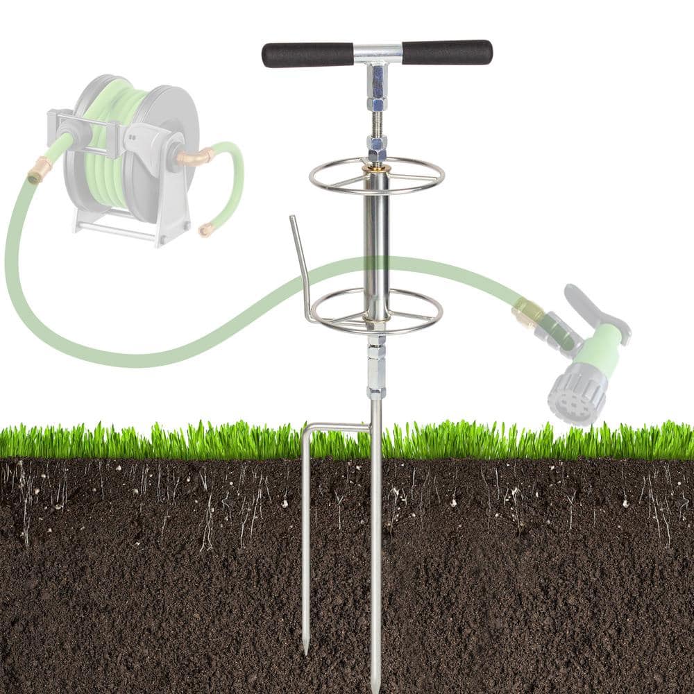 WaLensee Garden Hose Holder Pipe Rolling Tool Freestanding Garden Hose ...