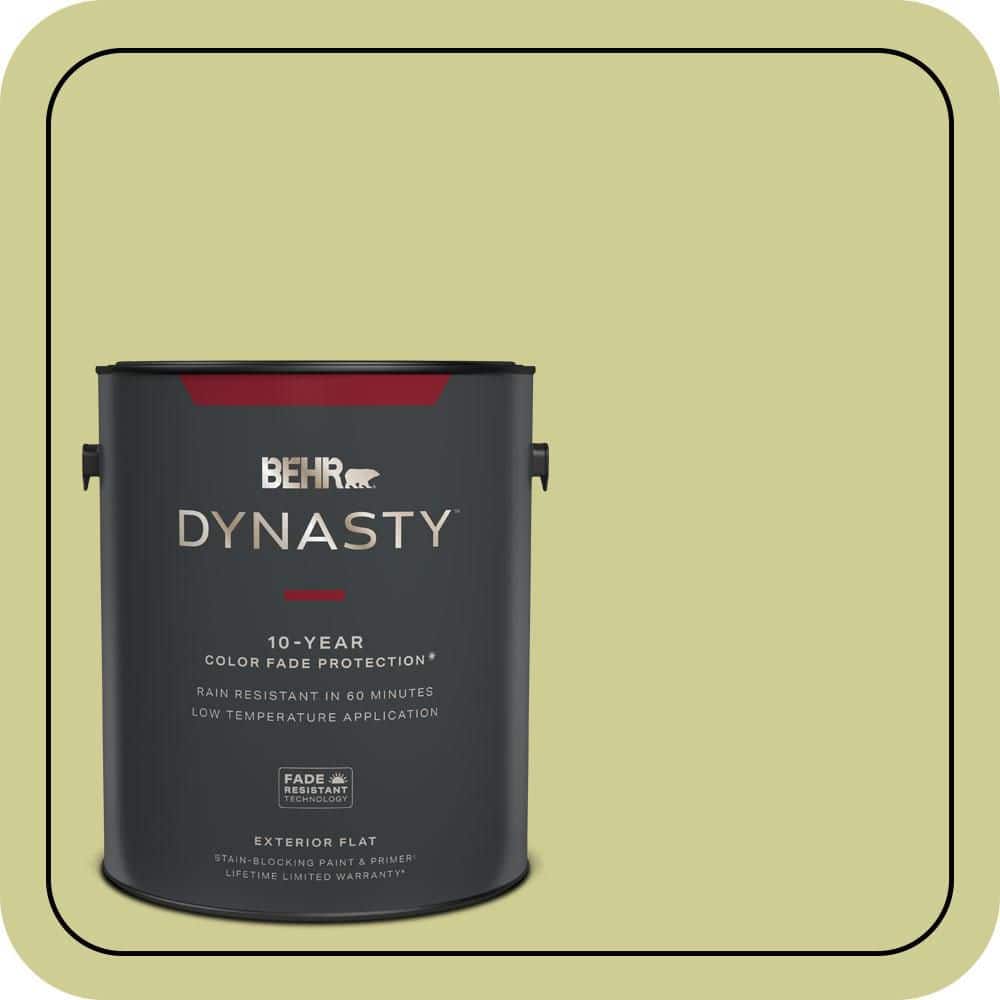 BEHR DYNASTY 1 gal. #M340-4 Wasabi Flat Exterior Stain-Blocking Paint ...