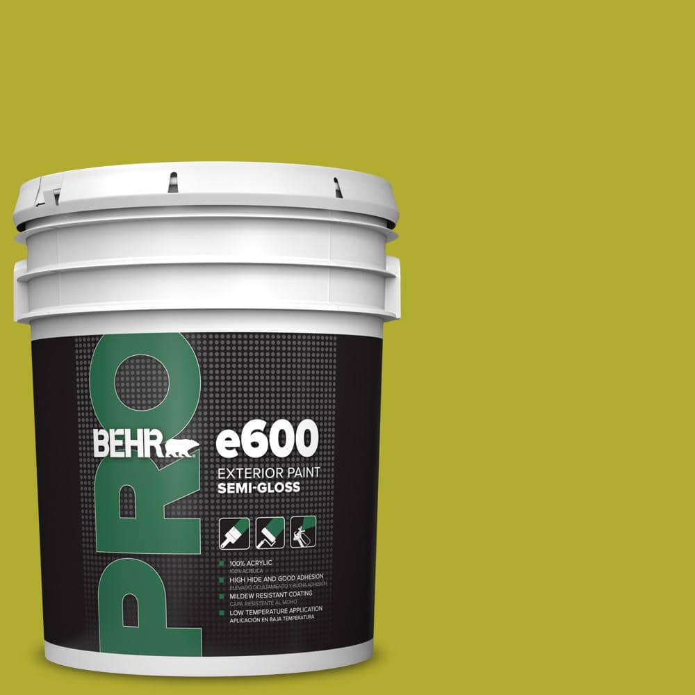 BEHR PRO 5 gal. #P340-6 Green Neon Semi-Gloss Exterior Paint PR67305 ...