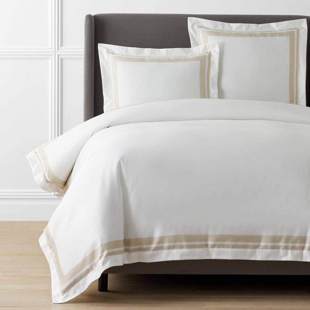 The Company Store Legends Hotel Supima Double Border Ivory Full/Queen ...