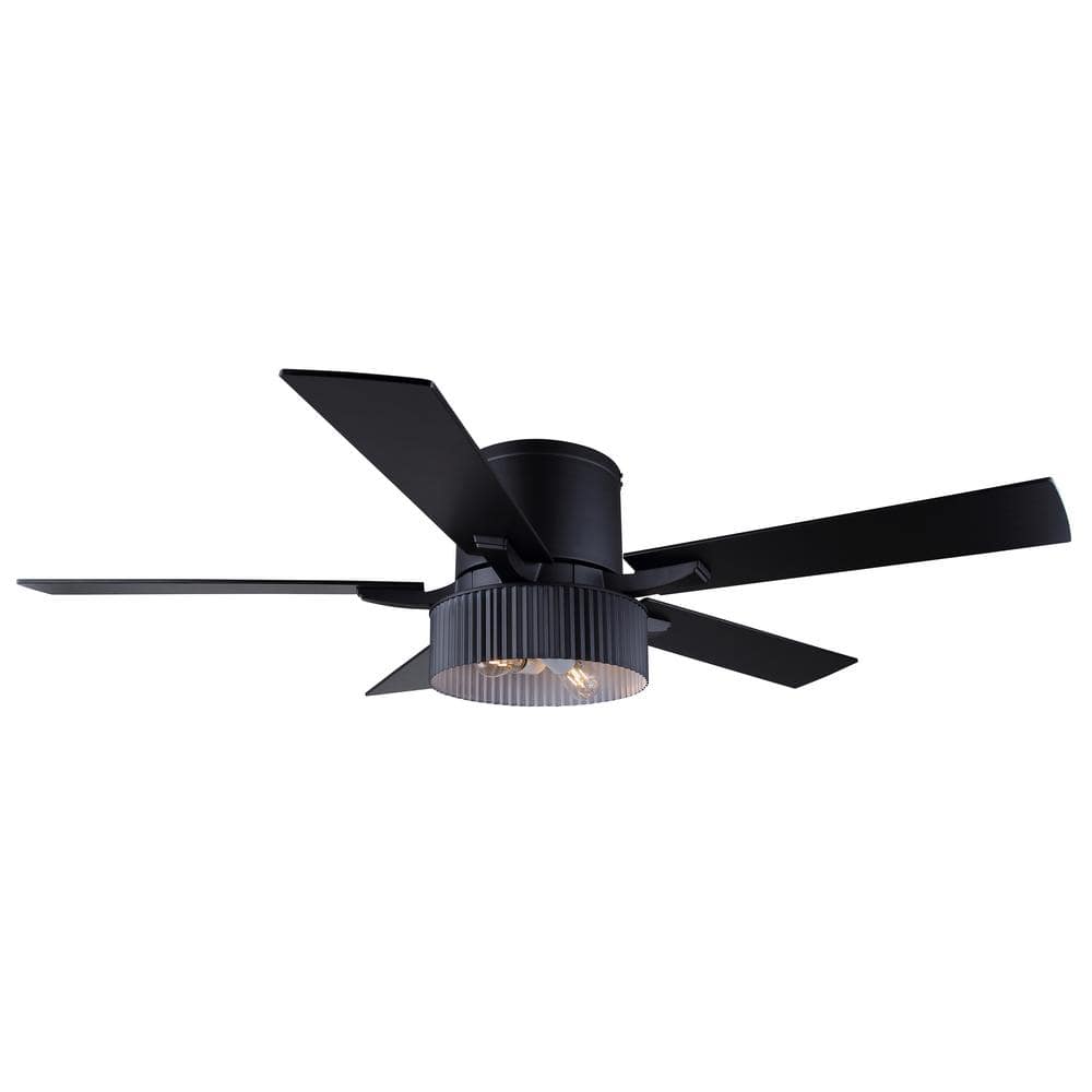 CANARM Rexton 52 in. Indoor Standard Matte Black Ceiling Fan with ...