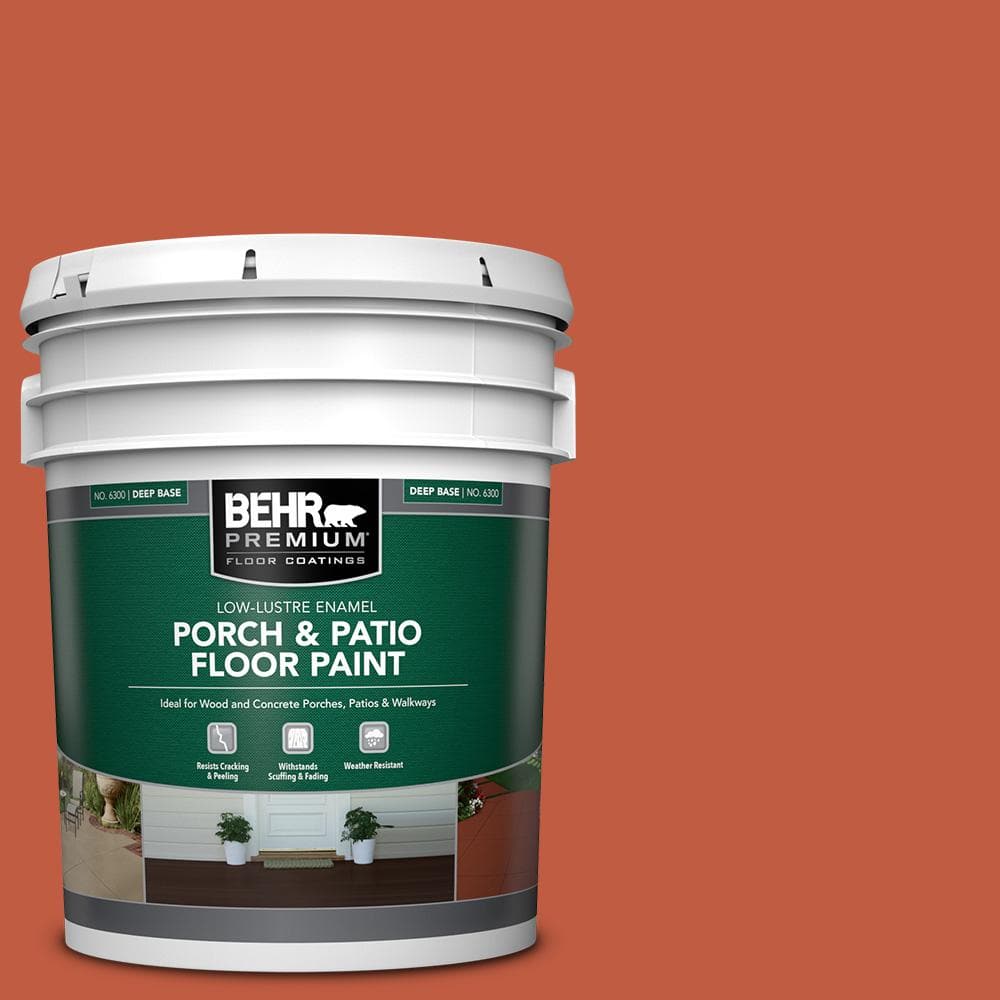 BEHR PREMIUM 5 gal. #M180-7 Deep Fire Low-Lustre Enamel Interior ...