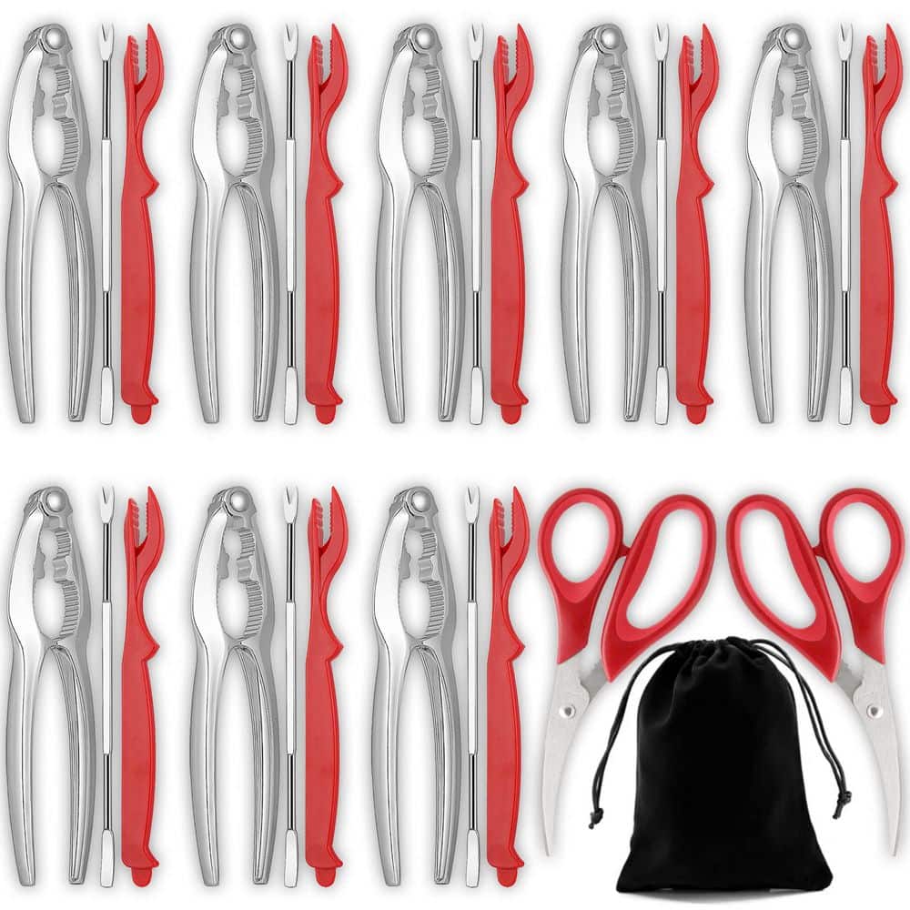 Wudkey 27-Piece Seafood Tools Set with Crab Leg Crackers, Lobster ...