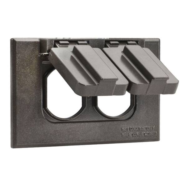 Southwire Weatherproof Single Gang Horizontal Bronze Duplex Cover (50 ...