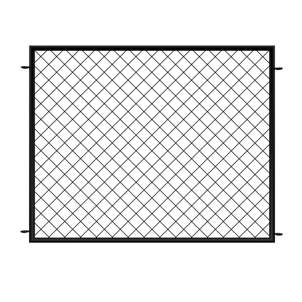 Vigoro 37.3 in. H x 51 in. W Metal Diamond Mesh Garden Fence Panel ...