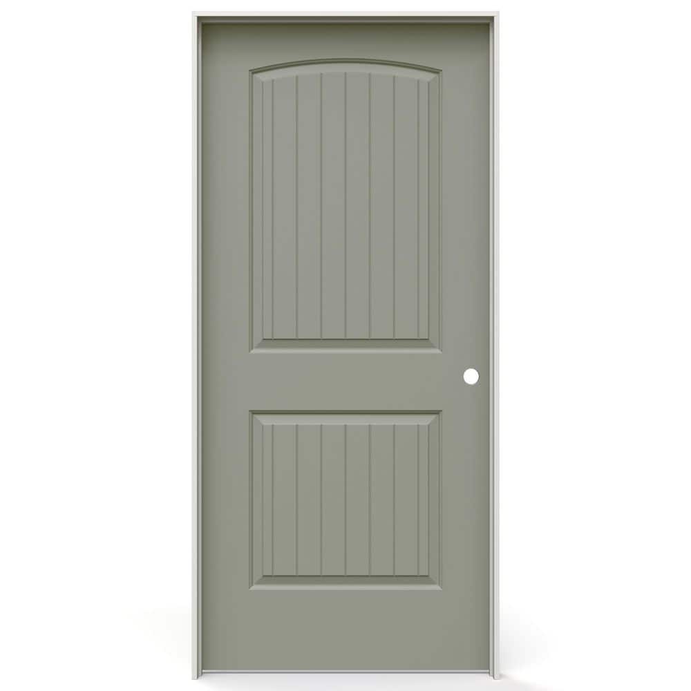 JELD-WEN 36 in. x 80 in. Santa Fe 2 Panel Left-Handed Solid Core ...