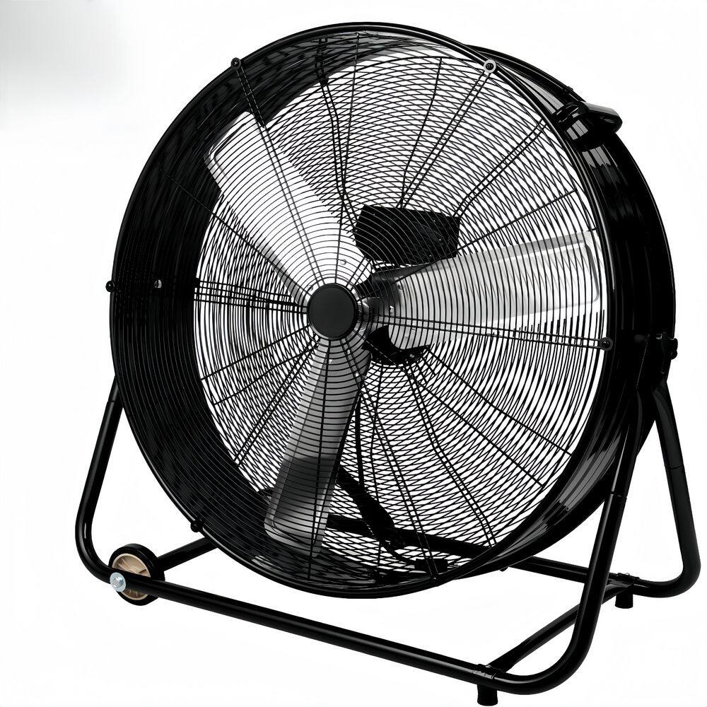 Atemomen 30 in. 3 fan speeds Drum Fan in Black with adjustable head ...