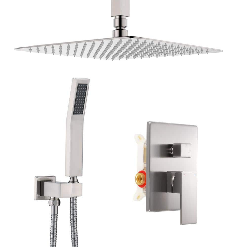 GIVING TREE Single-Handle 2-Spray 16 in. Ceiling Mount Shower Faucet ...