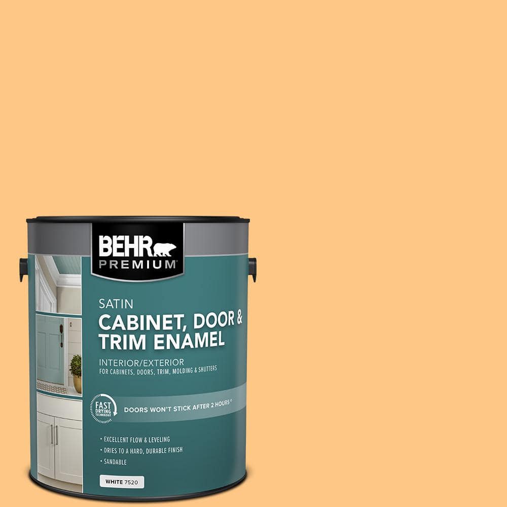 BEHR PREMIUM 1 gal. #P240-4 Mango Tango Satin Enamel Interior/Exterior ...