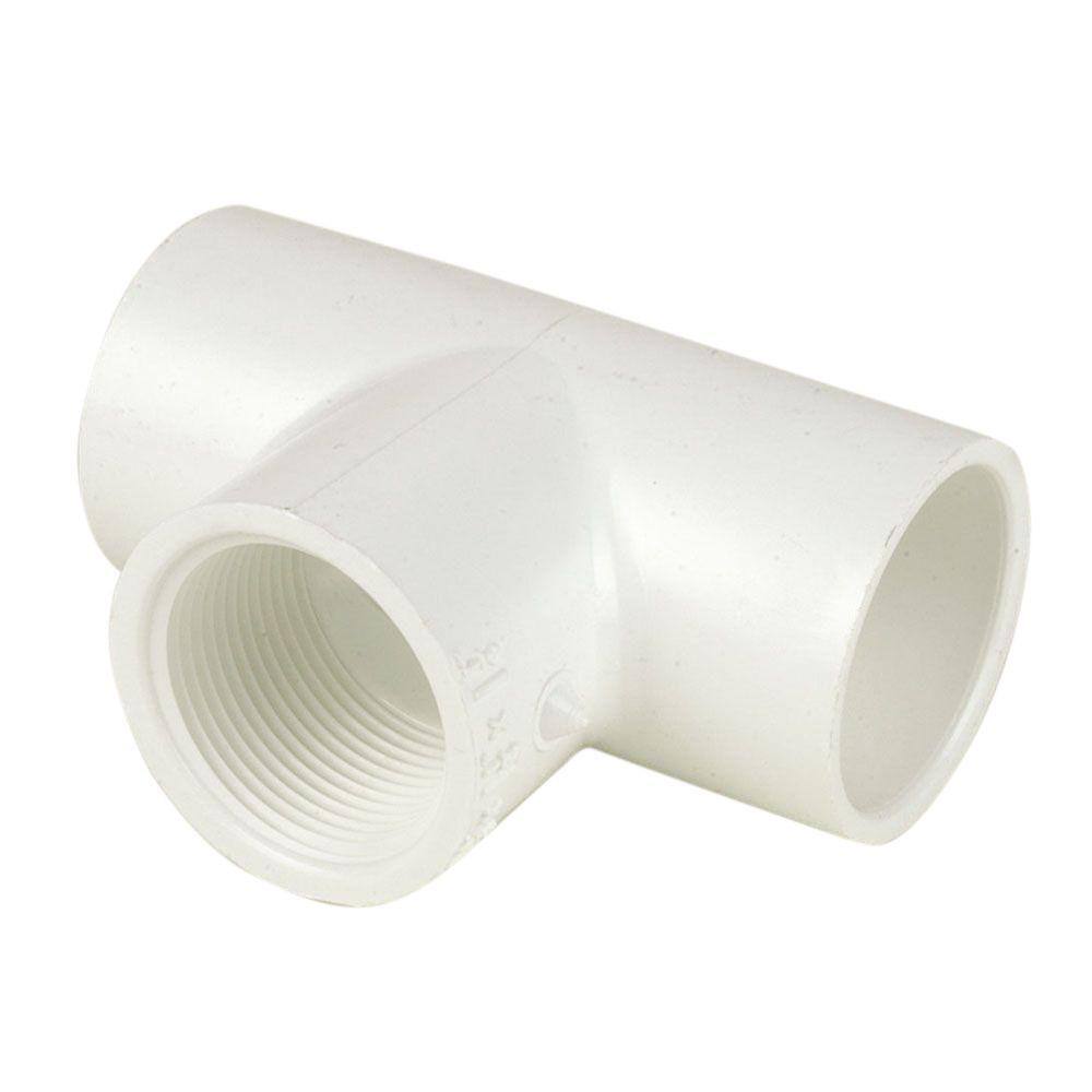 DURA 3 4 In Schedule 40 PVC Slip X Slip X FIPT Connection Tee Fitting