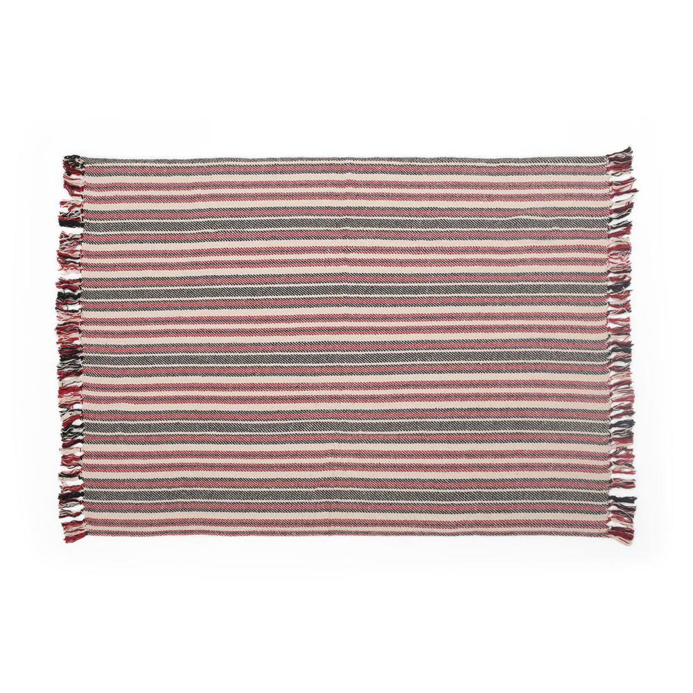 Teamson Kids Florian Muted Red and Black Fabric Throw Blanket 81753 ...