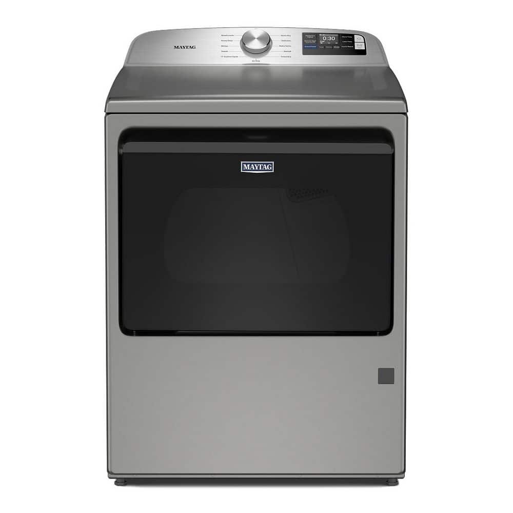 Maytag 7.4 cu. ft. vented Front Load Gas Dryer in Classic Silver with ...