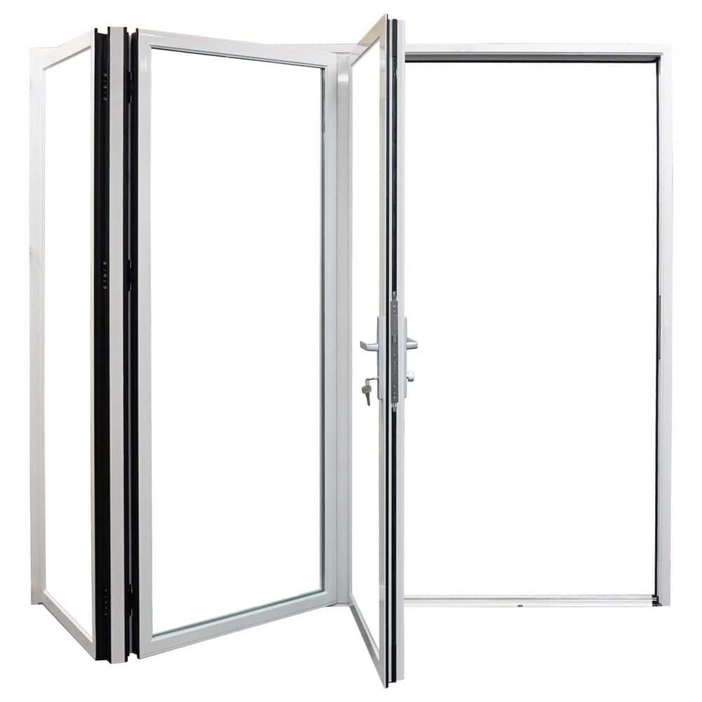 TEZA DOORS Teza 85 Series 120 in. x 96 in. White Right to Left Folding ...