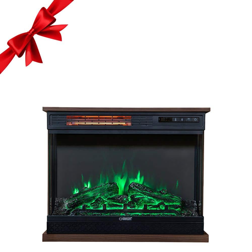 Equator 26 in. 5000BTU Freestanding Electric Fireplace Heater with ...