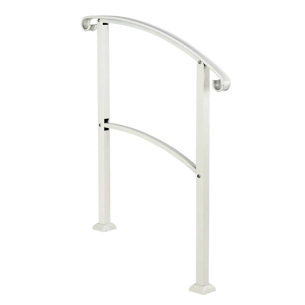 Karl home 34 in. W x 50 in. White Iron Adjustable Handrails ...
