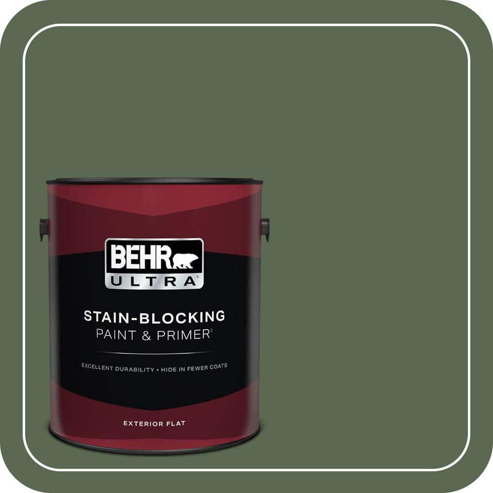 BEHR ULTRA 1 gal. #S390-7 Trailing Vine Flat Exterior Paint & Primer ...