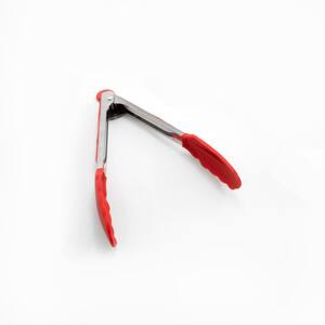 ExcelSteel 7 in.Black Stainless Steel Silicone Mini Tongs (2-Pieces ...