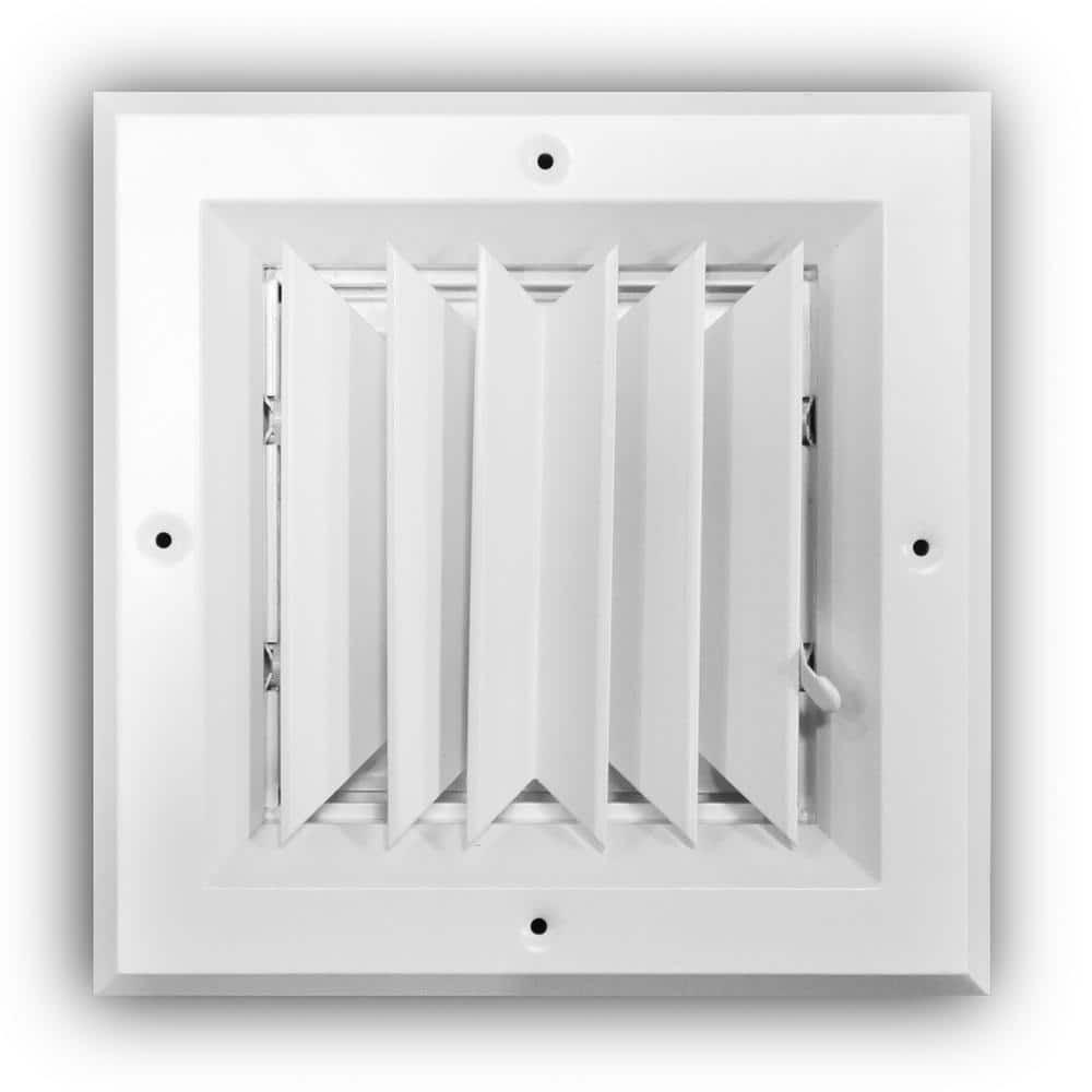 Everbilt 6 in. x 6 in. 2-Way Square Wall/Ceiling Register, White ...