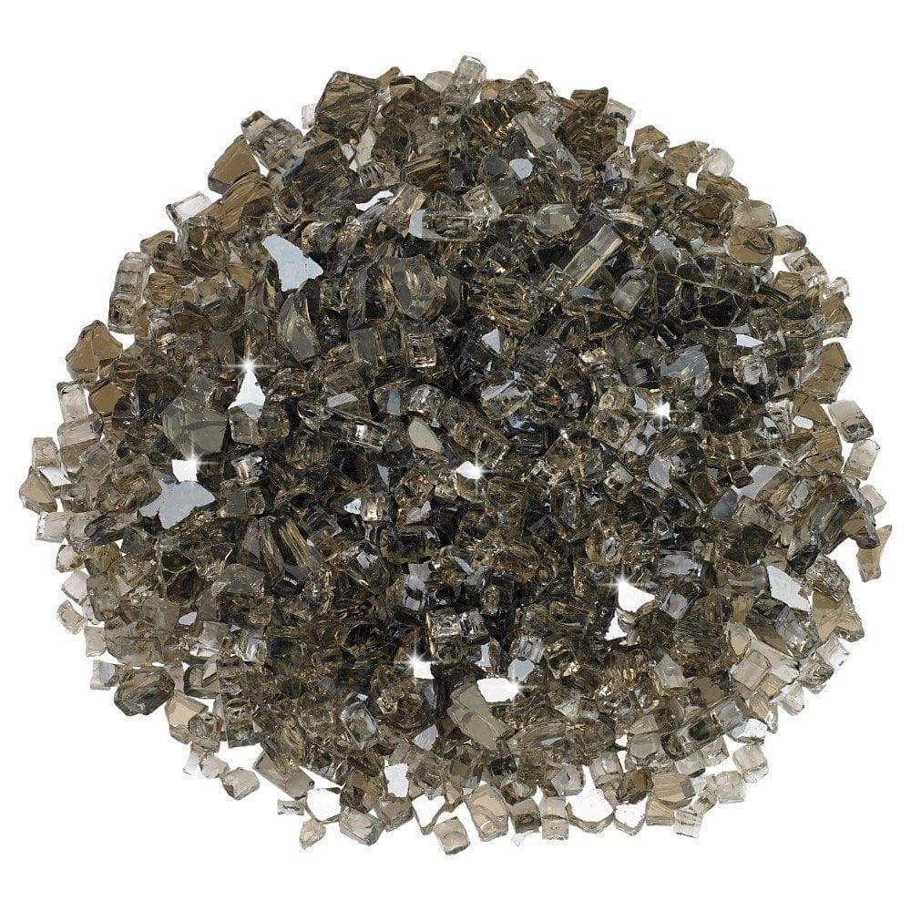 American Fire Glass 1/4 in. Bronze Reflective Fire Glass 10 lbs. Bag ...