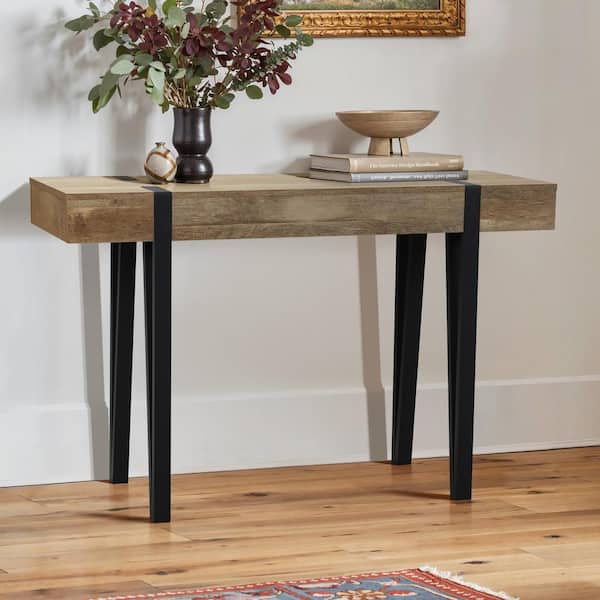 Oak and metal console table store