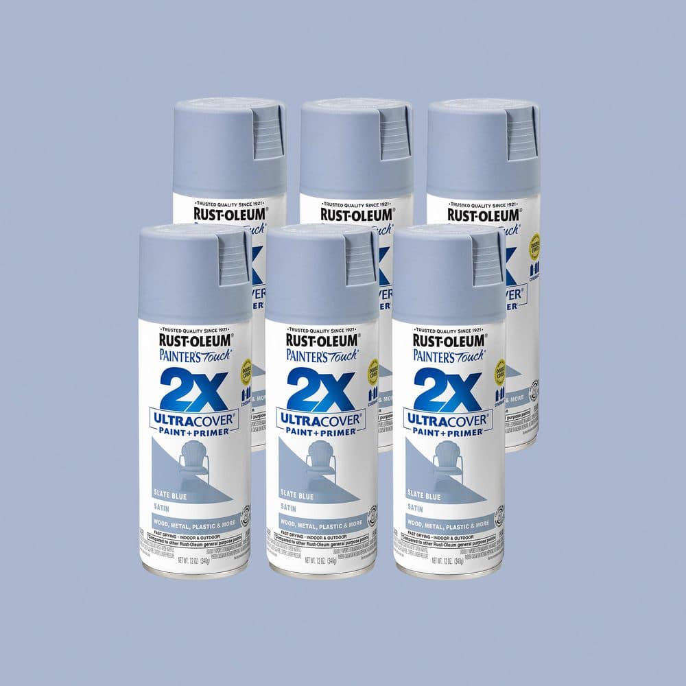 Rust-Oleum Painter's Touch 2X 12 oz. Satin Slate Blue General Purpose ...