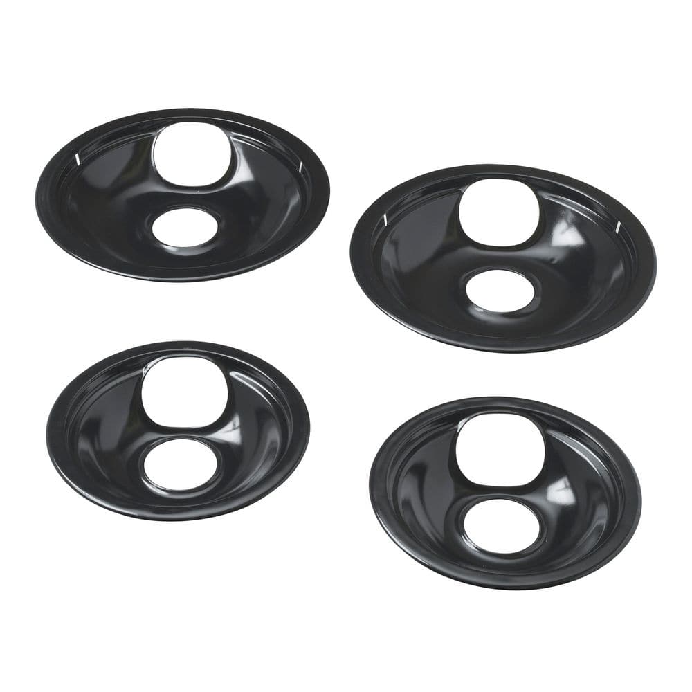 Everbilt Universal Porcelain Drip Bowl in Black (4-Pack) DB-BK-4P-EB ...