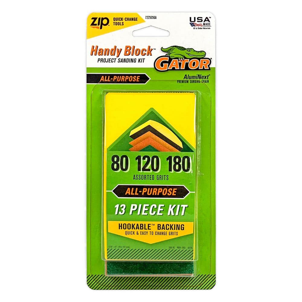 Gator 2-5/8 in. x 5 in. Hook and Loop Premium Multi-Surface Sanding ...
