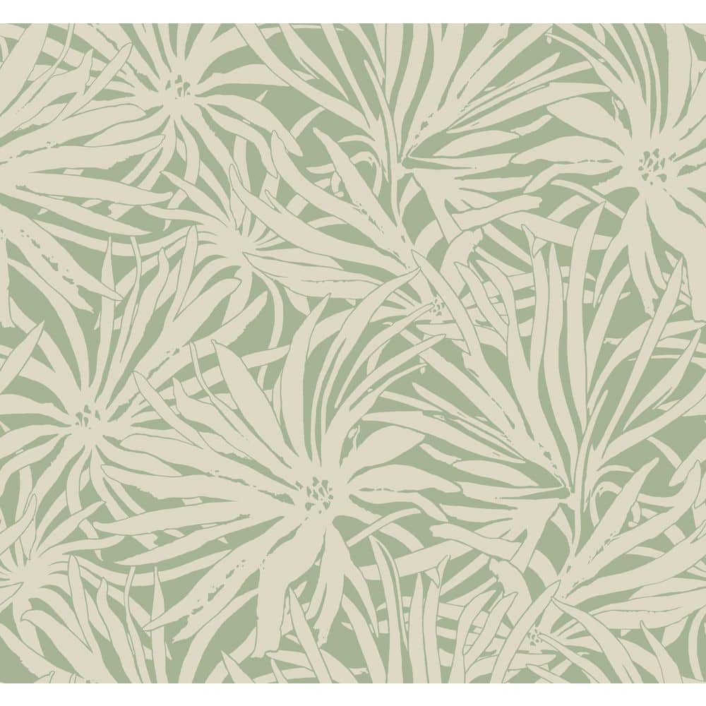 York Wallcoverings Green Floral Canopy Olive Non-Pasted Non-Woven Matte ...