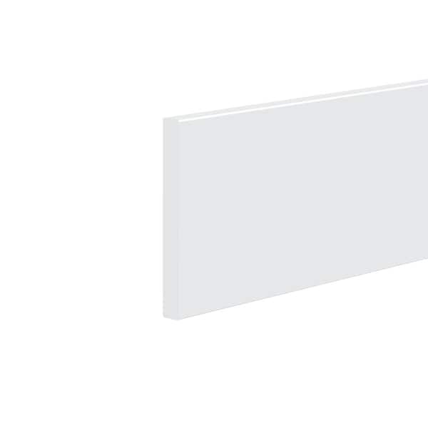 Craftsman 9974 9/16 in. x 5-1/4 in. x 144 in. PVC White Baseboard ...