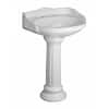 Pegasus Vicki 22 in. Pedestal Combo Bathroom Round Vessel Sink in White ...