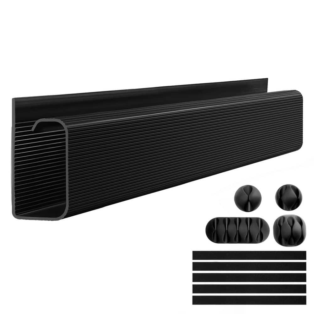 Lukyamzn Cable Management Under Desk 31.5in J Channel Self-Adhesive ...