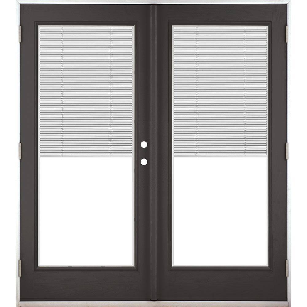 MP Doors 72 in. x 80 in. Black Left-Hand Outswing Fiberglass Full Lite ...