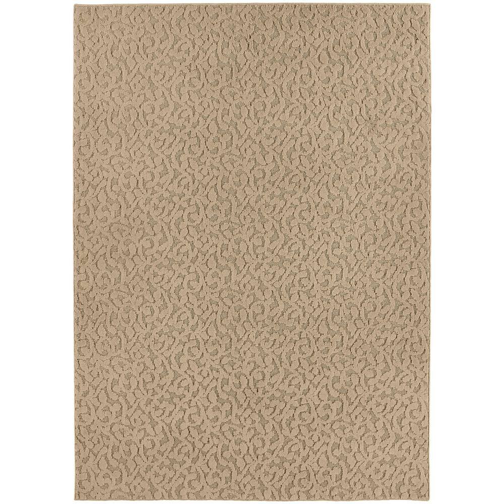 Garland Rug Ivy Tan 5 ft. x 7 ft. Floral Area Rug CL010N06008401 - The ...