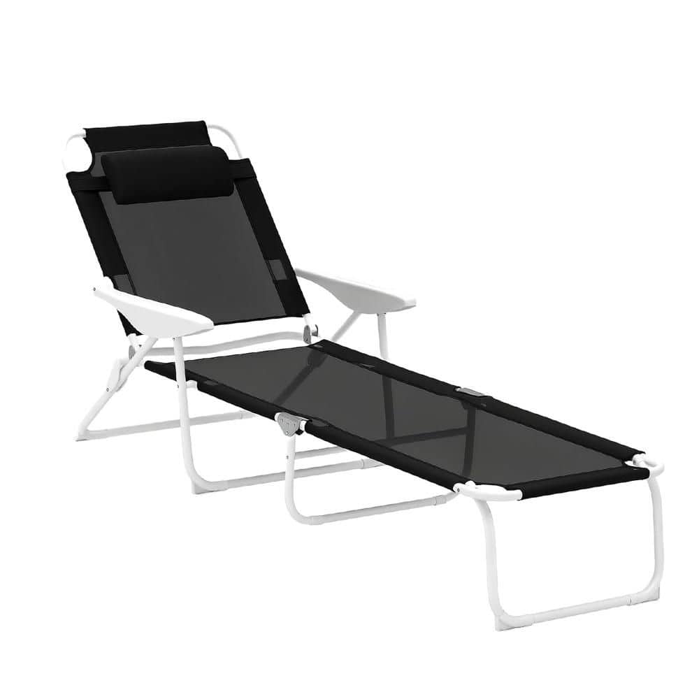 Folding Lounge Chair, Portable Outdoor Chaise Lounge, Sun Tanning Chair ...