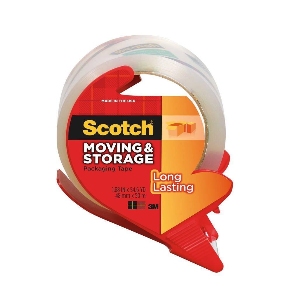 3M Scotch 1.88 in. x 54.6 yds. Moving and Storage Tape 3650-RD-DC - The ...