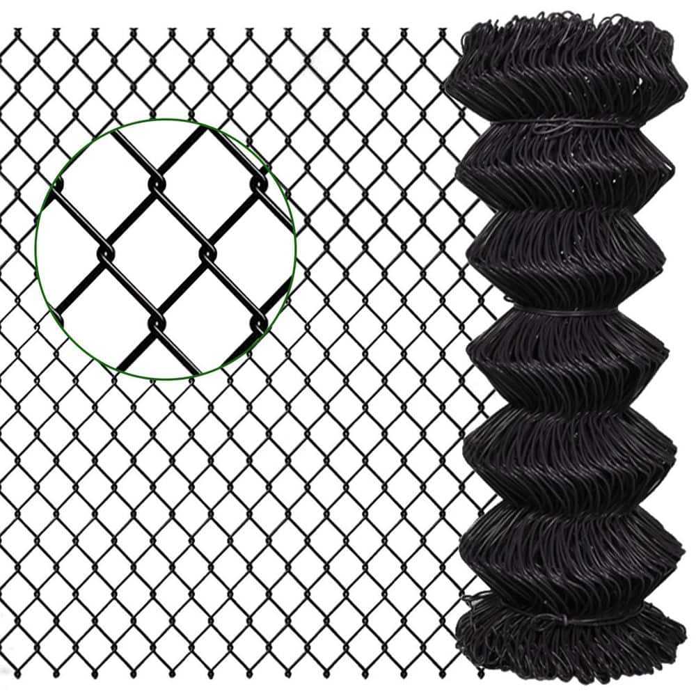 Silverpark 72 in., x 50 ft. 9-Gauge Reinforced Hot-Dip Galvanized Metal Chain Link Fabric Mesh ...