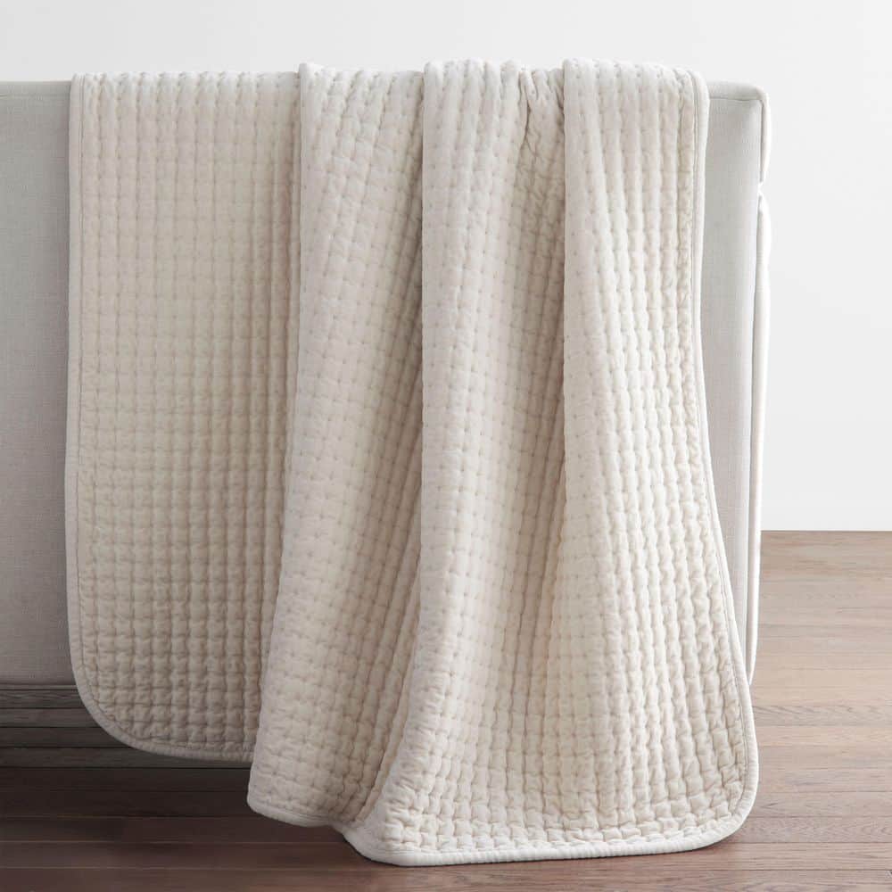 The Company Store Legends Luxury Tufted Stitch Velvet Sand Throw ...