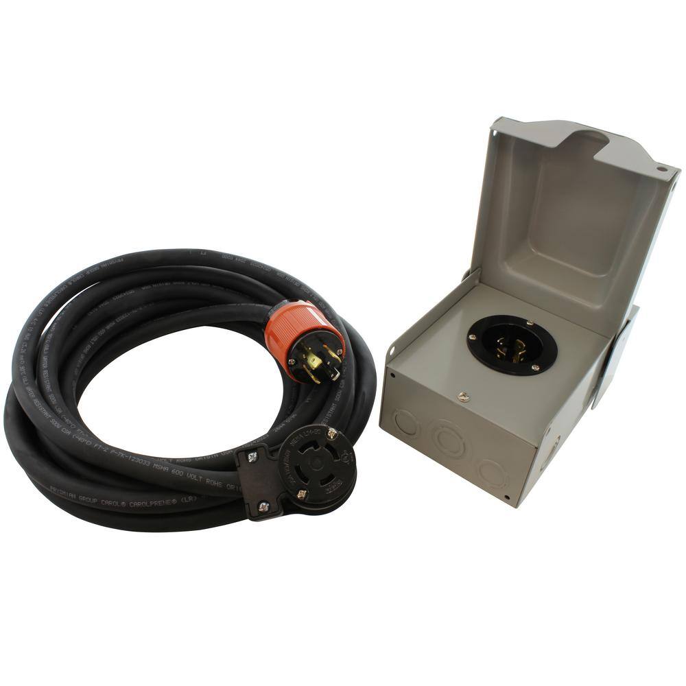 AC WORKS Generator Emergency Power Kit with 10 ft. Cord and L14-30 ...